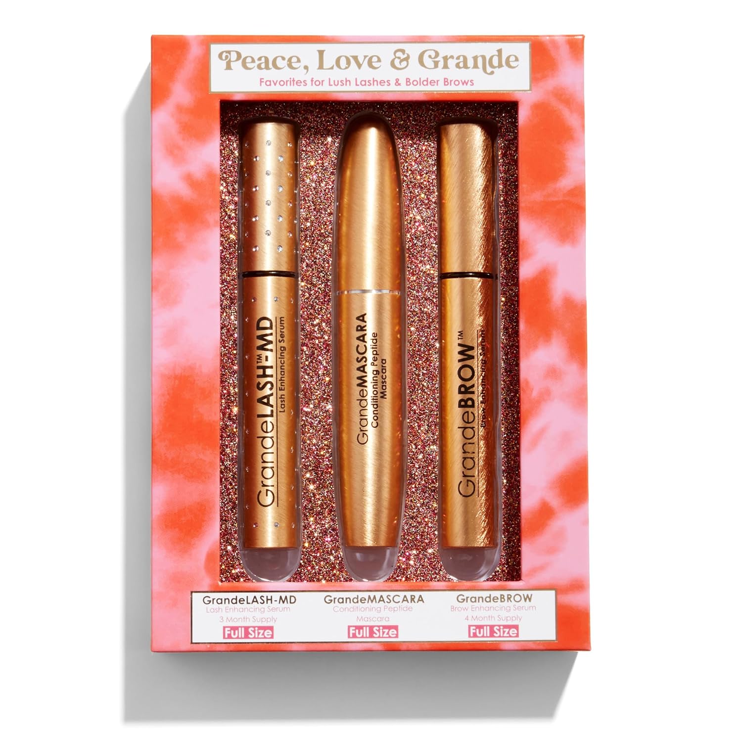 Amazon.com: Grande Cosmetics Peace, Love & Grande Set - GrandeLASH-MD ...