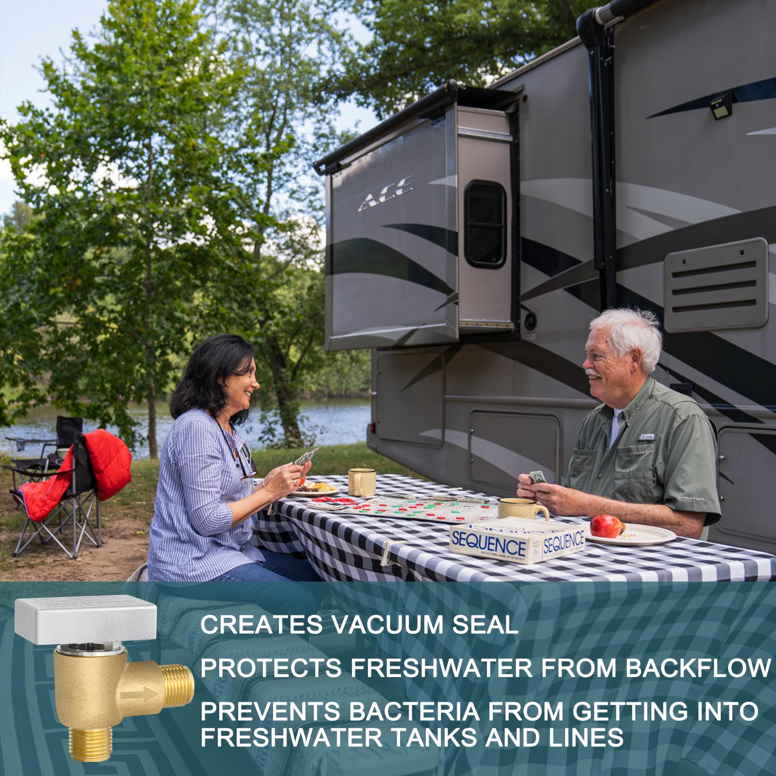 Snapklik.com : RV Vacuum Breaker Check Valve,Camper RV Black Tank Flush ...