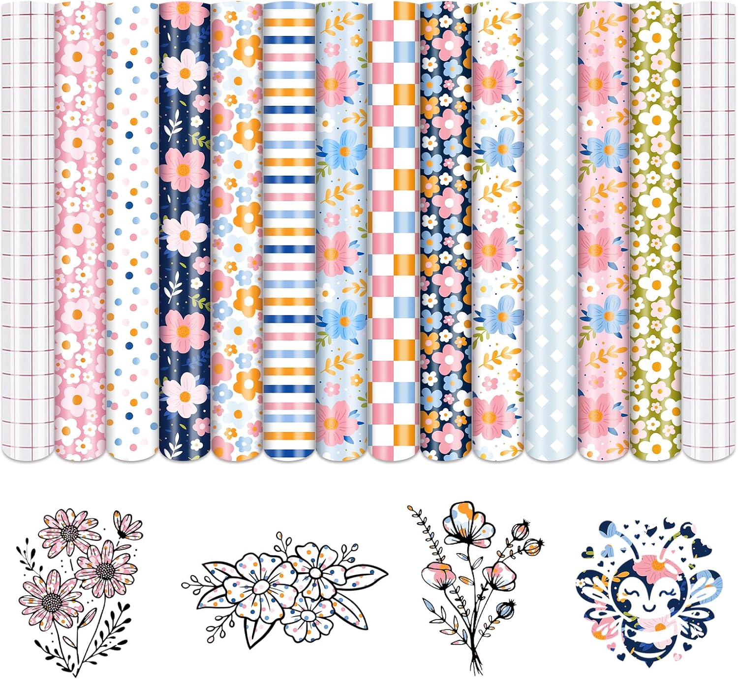 Amazon.com: Tintnut Boho Permanent Adhesive Vinyl-12 Sheets 12 ...