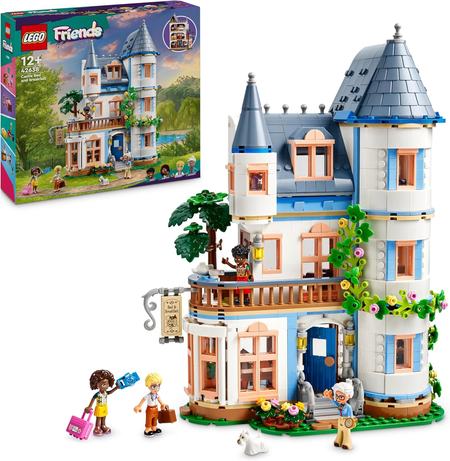 LEGO Friends Castle Bed and Breakfast Hotel Playset, Building Toy for ...