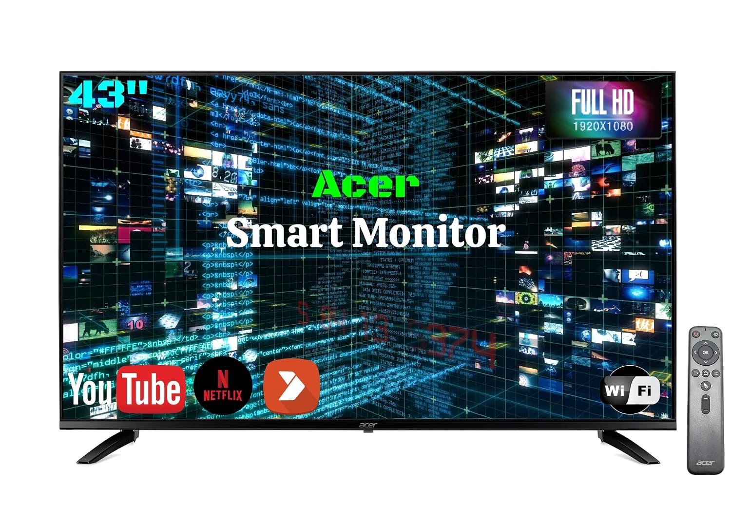 acer DA430 43 Inch Smart Full HD IPS Panel LCD Monitor with LED ...