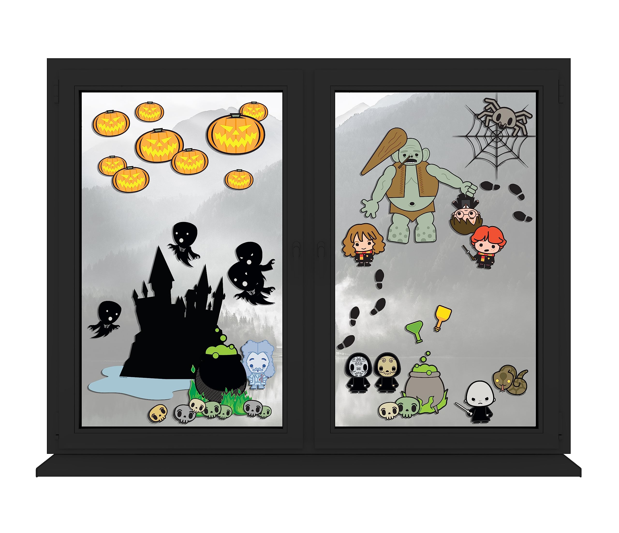 Amazon.com: Conquest Journals Harry Potter Halloween Window Cling Set ...