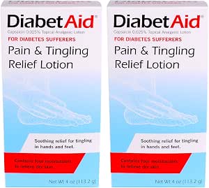 Amazon.com: DiabetAid Pain & Tingling Relief Lotion, 4 Ounce (Pack of 2 ...