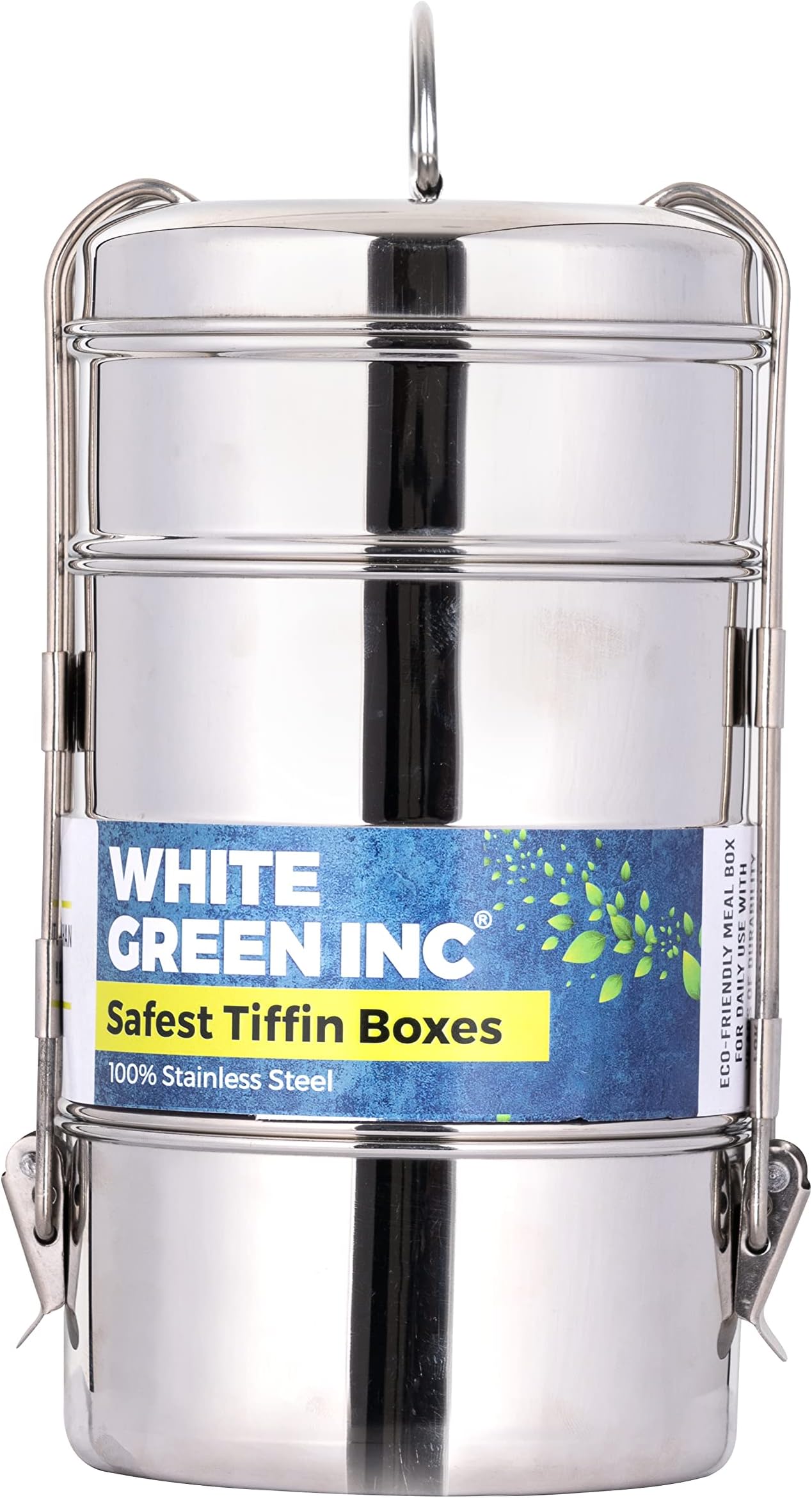 Amazon.com: 4 Tier Indian-Tiffin Stainless Steel Small to Medium Tiffin ...