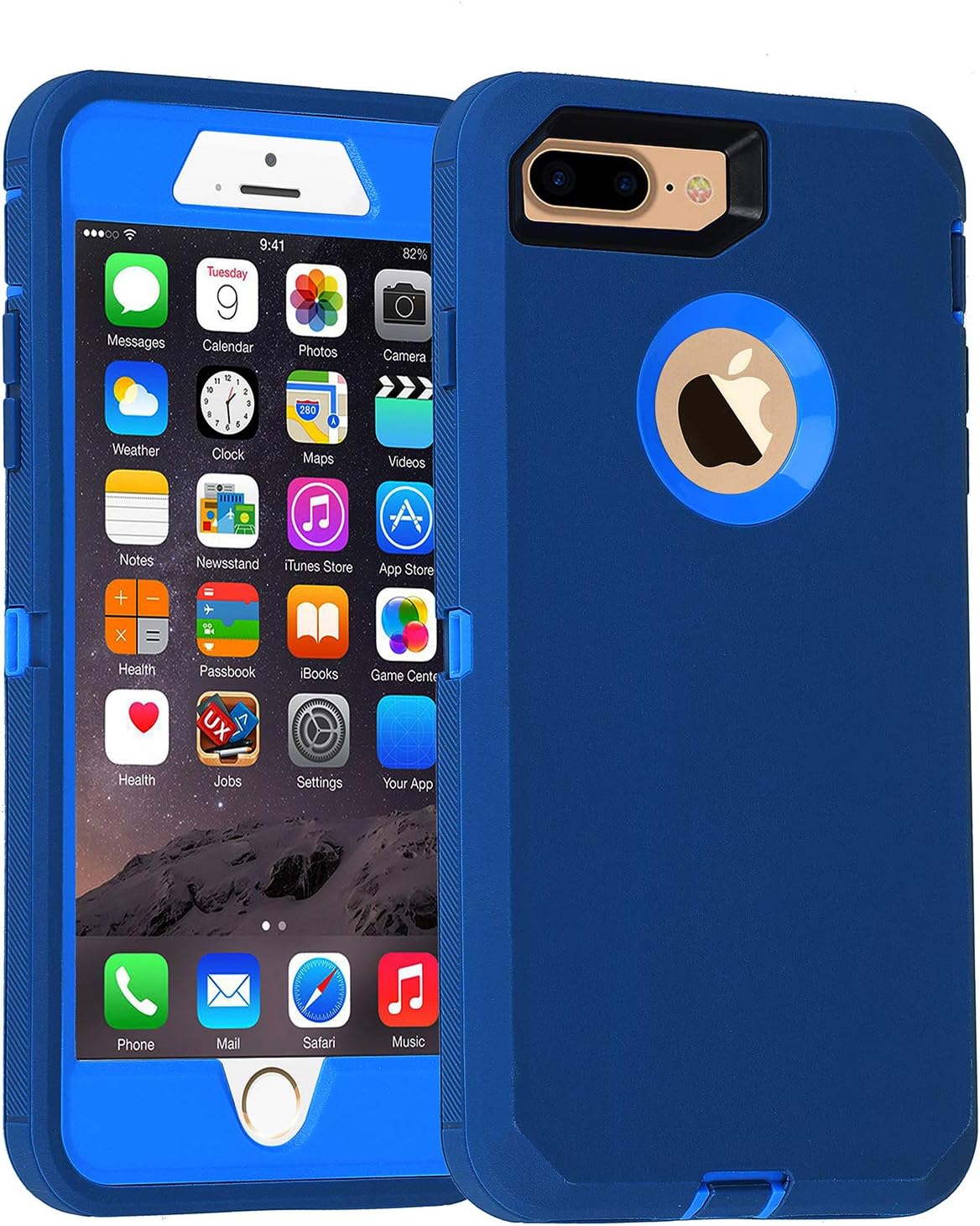 Case for iPhone 7 Plus/8 Plus, Heavy Duty 3 in 1 Built-in Screen ...