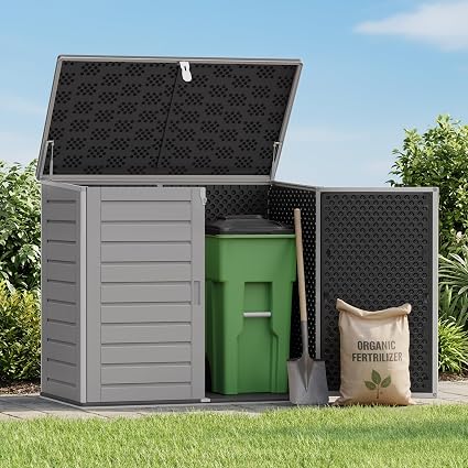 Amazon.com : HUGROVE 49.5 Cu Ft Outdoor Storage Cabinet, Horizontal ...