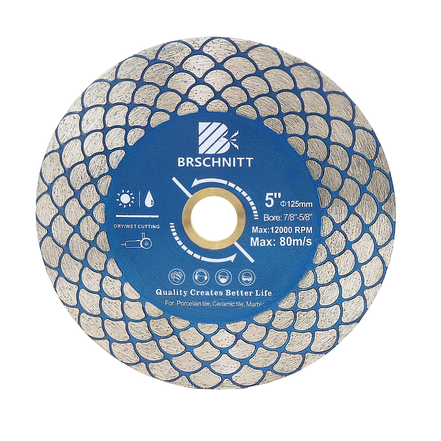 Snapklik.com : Diamond Saw Blade Tile Cutting Disc 5 Inch - For 7/8”- 5 ...