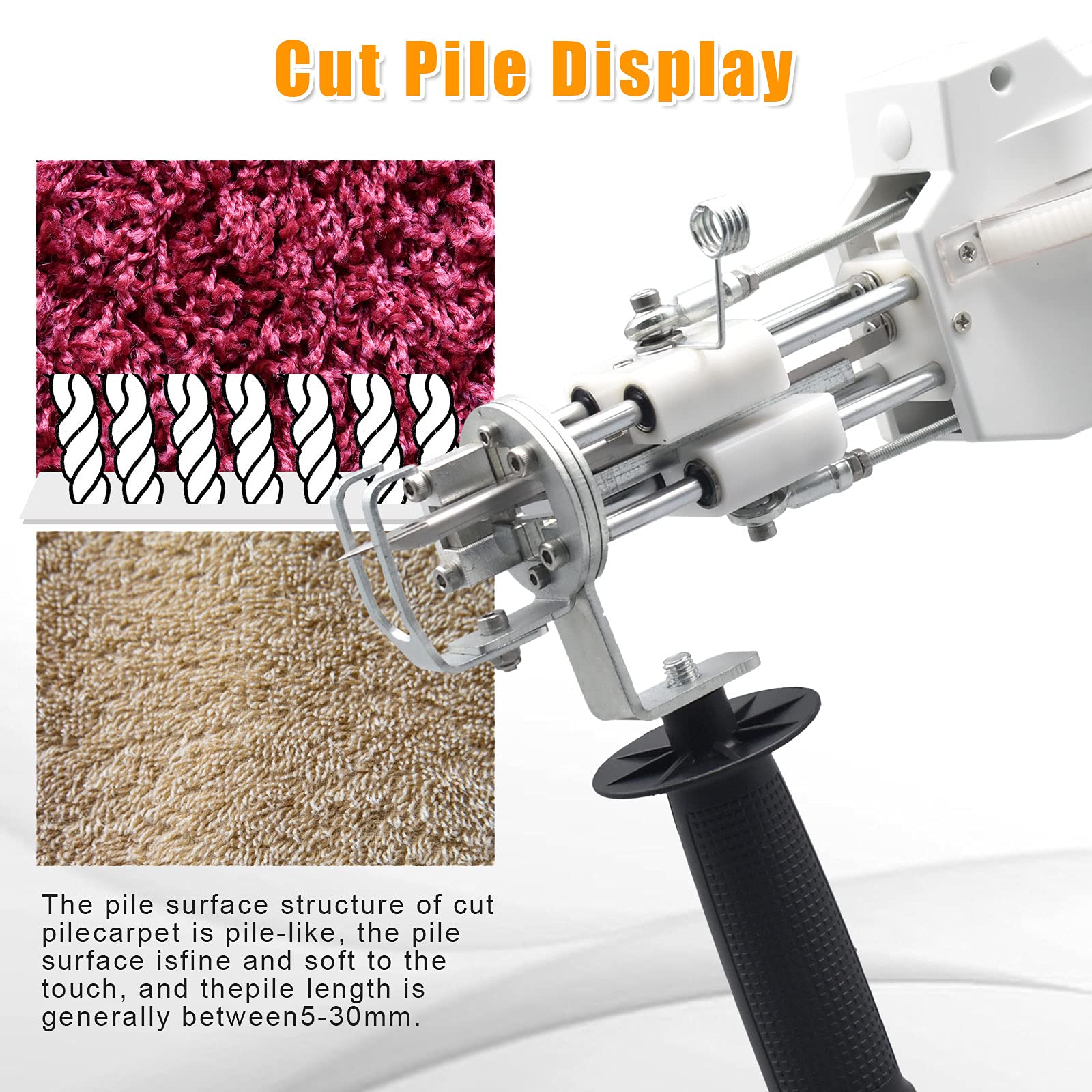 Tufting Gun with Wireless, Electric Carpet Tufting Gun, Cut Pile Rug ...