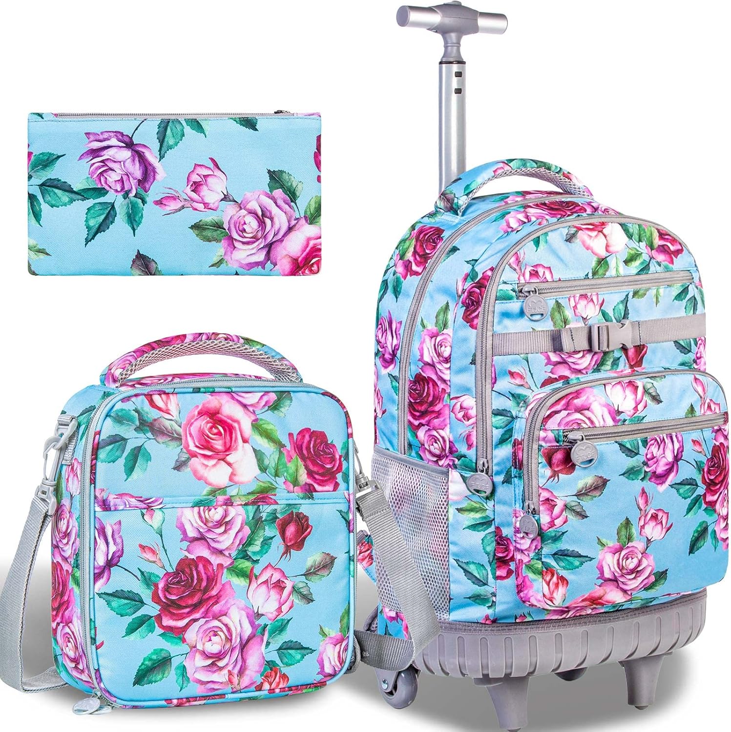 Amazon.com: ZLYERT 3Pcs Rolling Backpack for Girls, Travel Wheeled ...