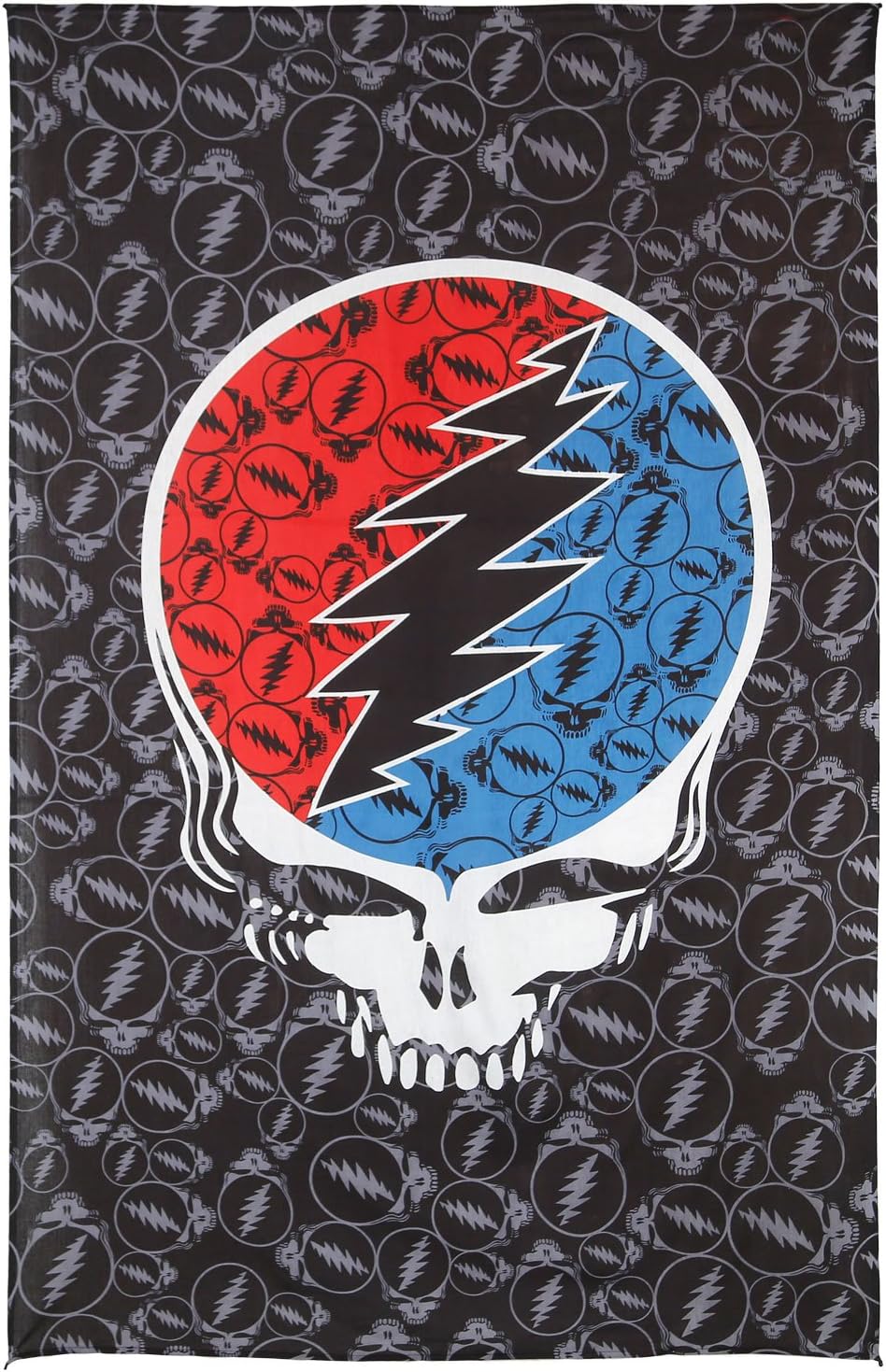 Amazon.com: JUST FUNKY Grateful Dead Steal Your Face Logo White 60"x90 ...
