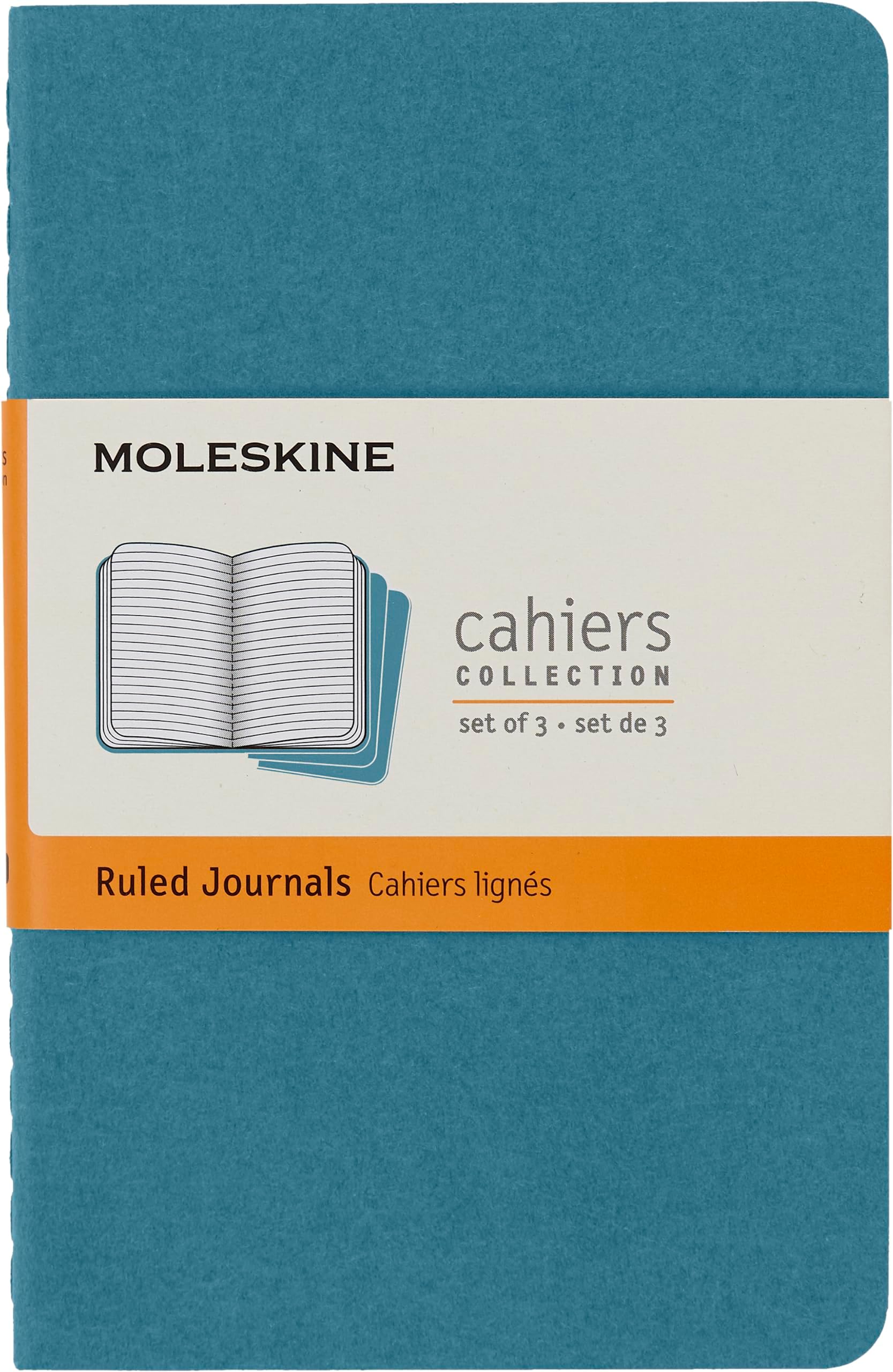 Moleskine Cahier Journal, Set 3 Notebooks with Ruled Pages, Cardboard ...