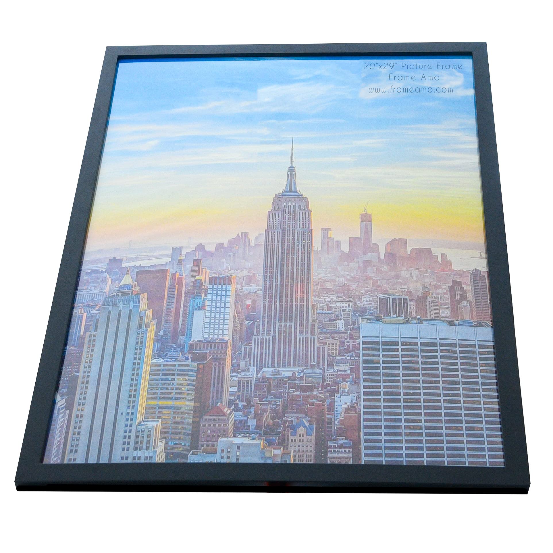 Frame Amo 20x29 Black Modern Picture or Poster Frame, 1 inch Wide ...