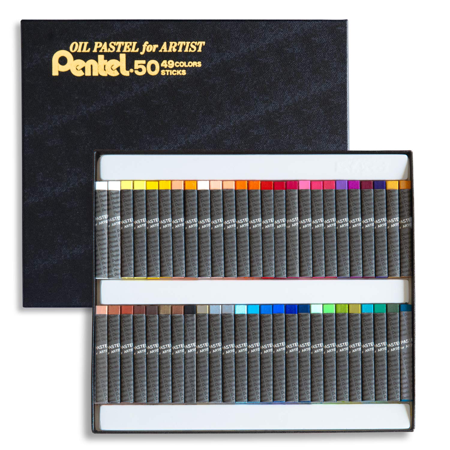 Pentel Crayons Professional Pass PTA-50D 49 Colors (White 2 Pack ...