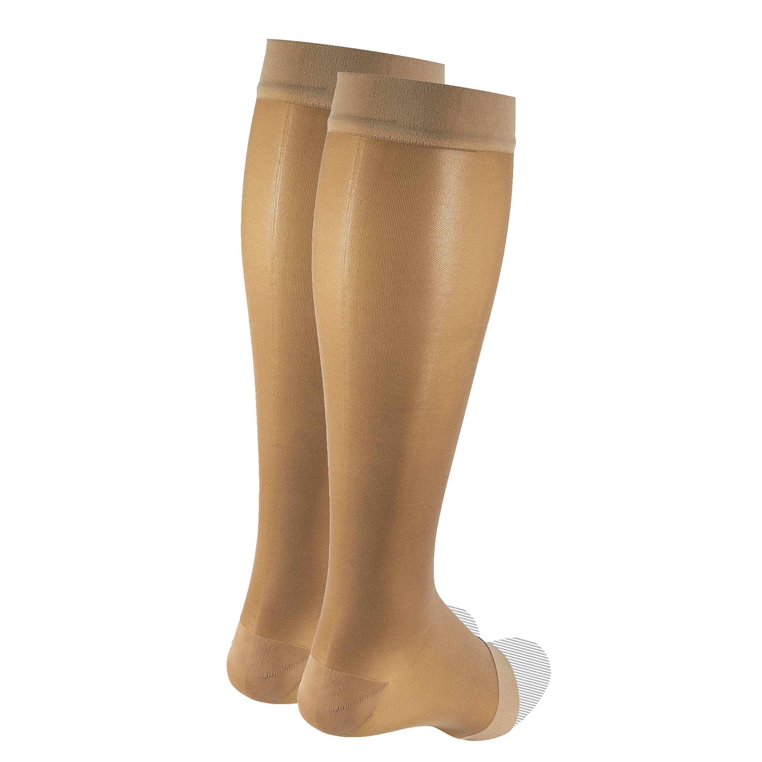 Snapklik.com : NuVein Sheer Compression Stockings Fashion Silky Sheen ...