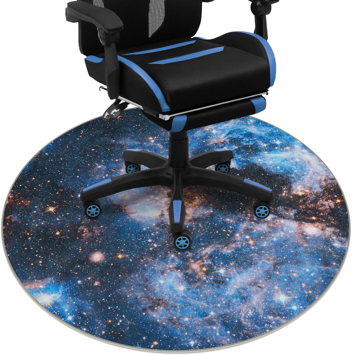Amazon.com : Anidaroel 47" Galaxy Round Rugs, Star Desk Chair Mat for ...