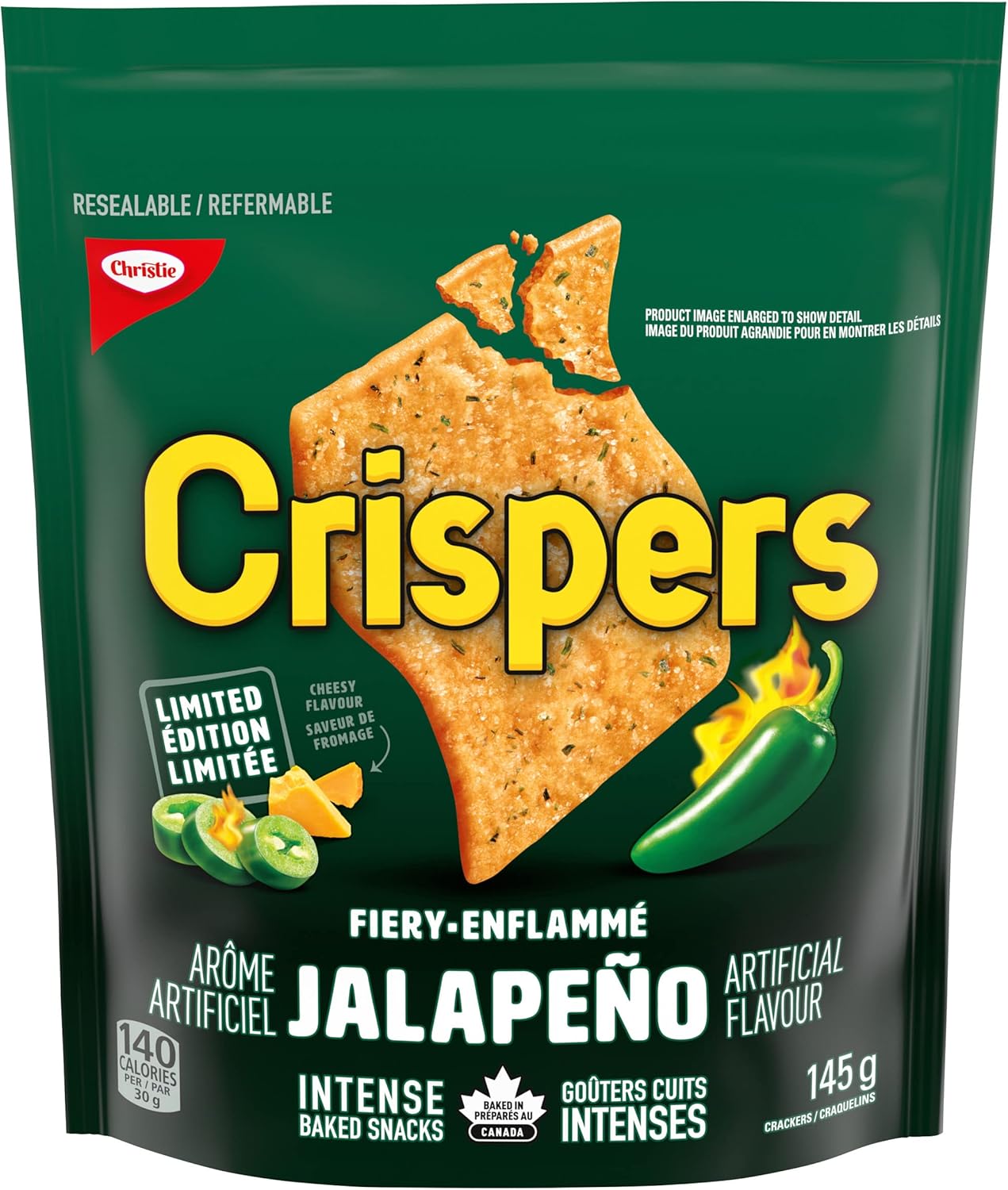 Crispers Jalapeno 145g bag Back to School Snacks : Amazon.ca: Grocery ...