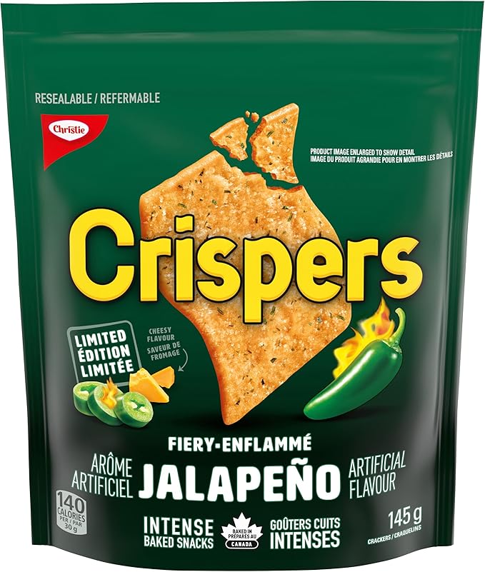 Crispers Jalapeno 145g bag Back to School Snacks : Amazon.ca: Grocery ...