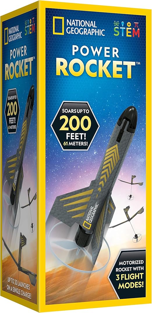 Amazon.com: NATIONAL GEOGRAPHIC Rocket Launcher - Motorized Air Rocket ...