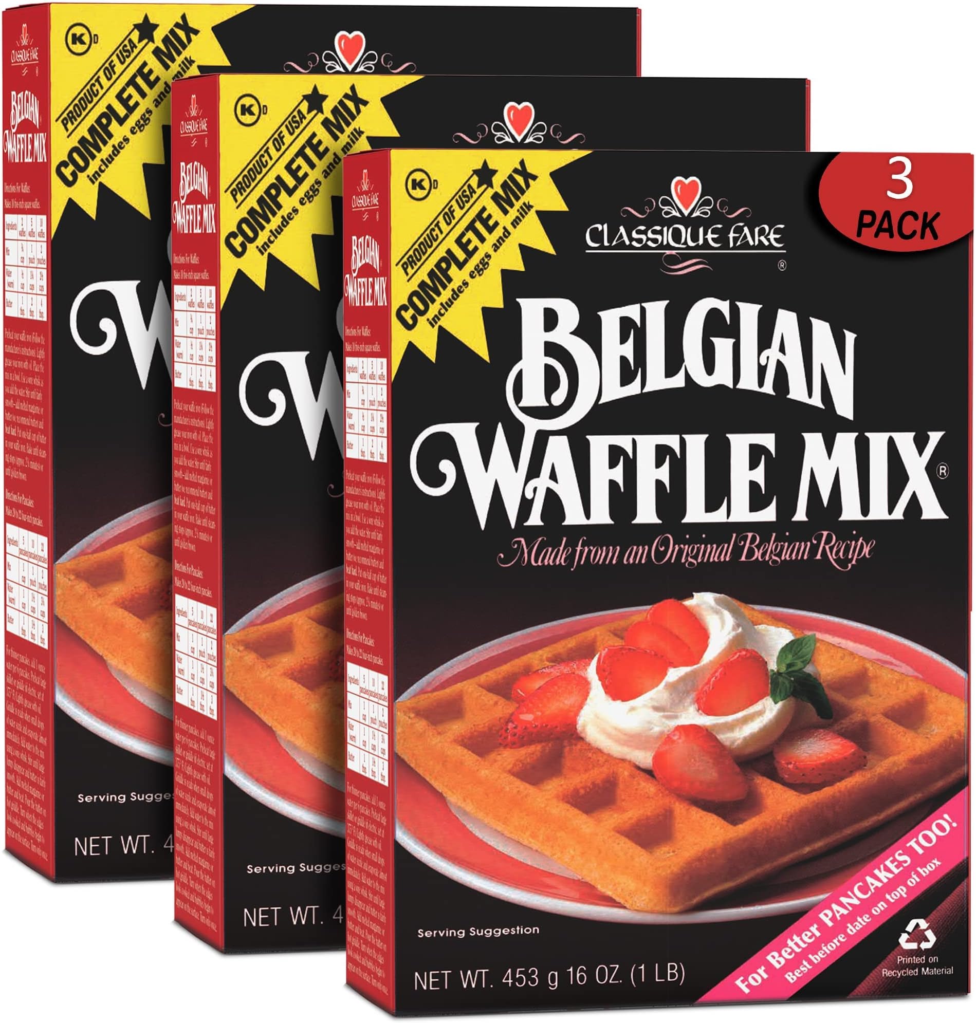 Amazon.com : Krusteaz Light & Crispy Belgian Waffle Mix - No Artificial ...