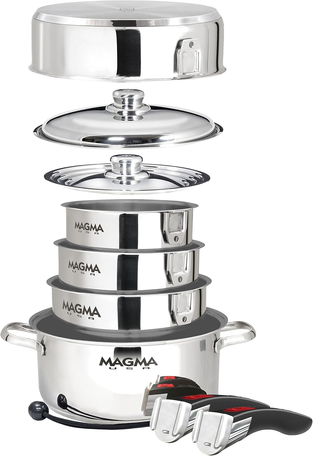 Amazon.com: Magma Products, A10-366 Gourmet Nesting 10-Piece Stainless ...