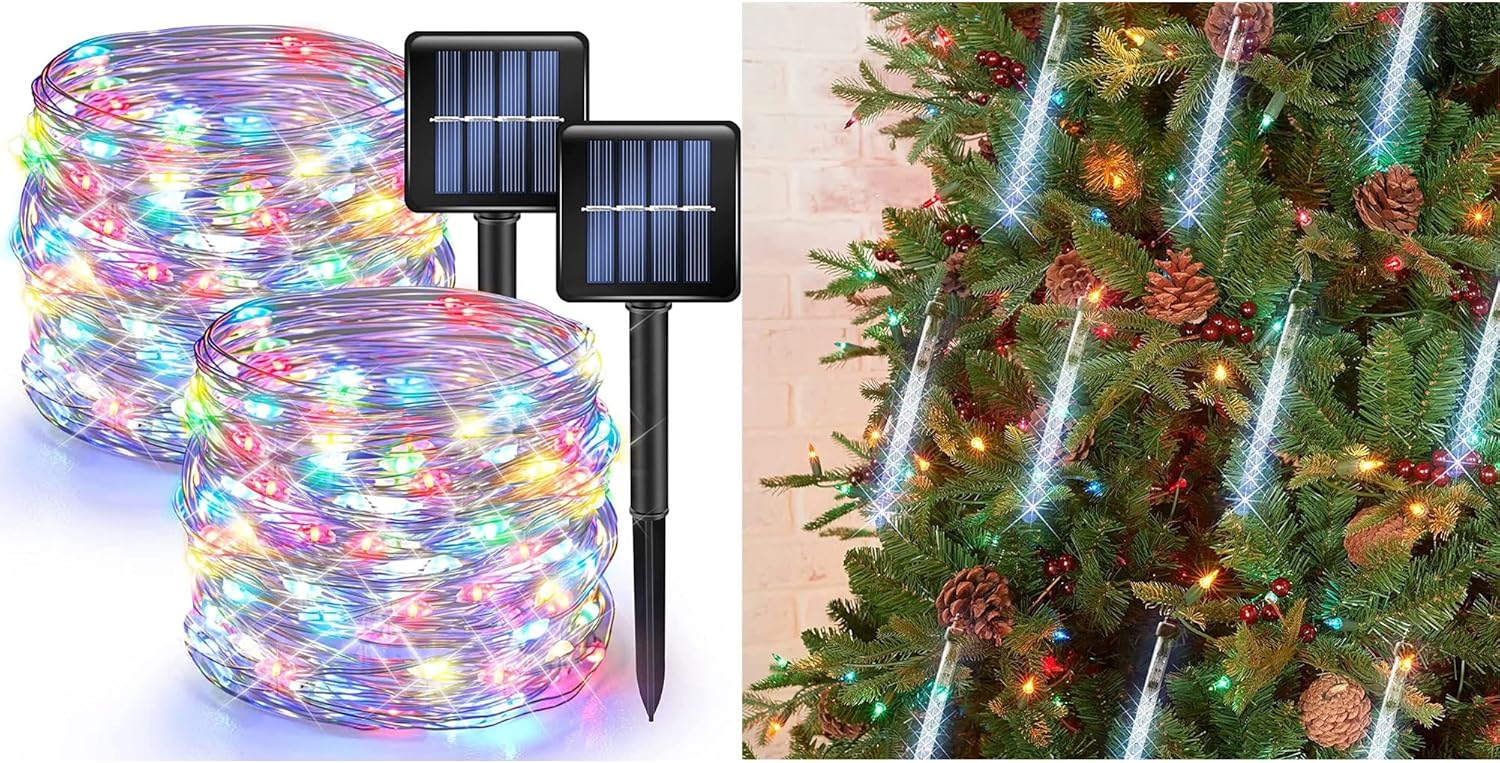 Dazzle Bright 360 LED 4 Inch 18 Tubes Christmas Tree Lights + 2 Pack 39 ...