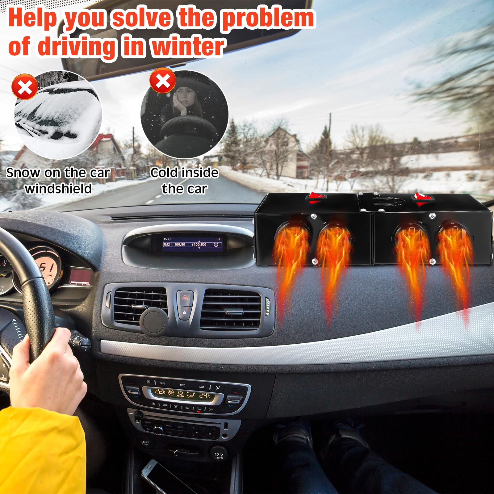 Snapklik.com : DaisyInner 500w Car Heater 12 Volt Camping Heaters ...