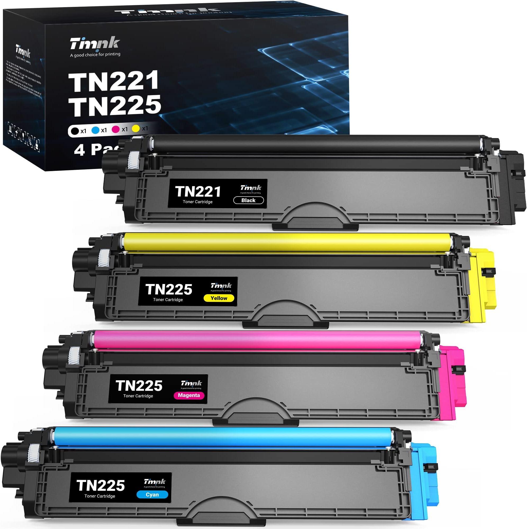 Timink TN221 TN225 Compatible Toner Cartridge Replacement for Brother ...