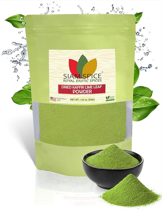 Amazon.com : Aroma Dried Kaffir lime leaf Powder - Grown in Florida ...