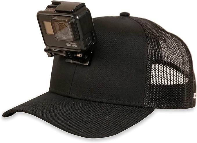 Amazon.com : ActionHat® Black Curved Bill - Patented Floating Hat Mount ...