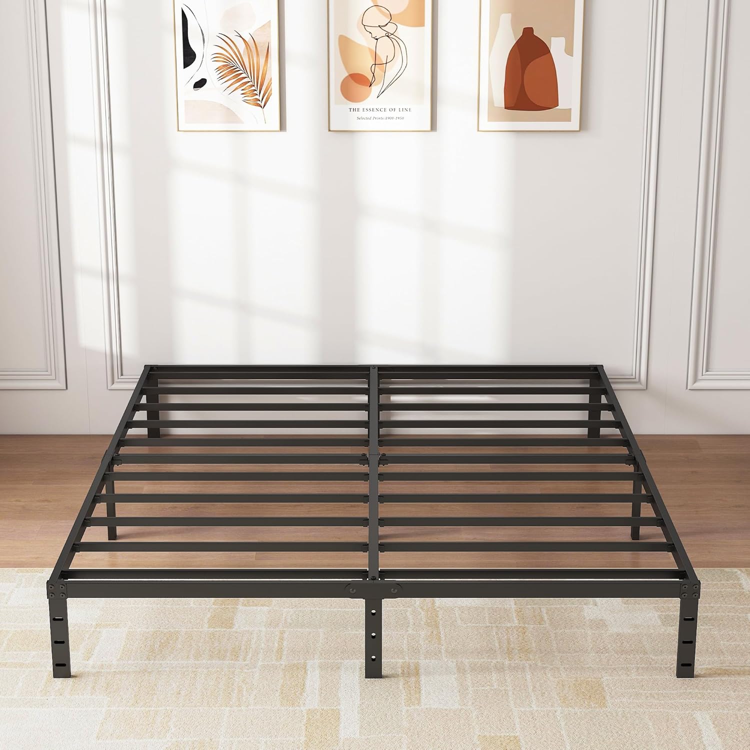 Amazon.com: ALDRICH 12 Inch Metal Full Size Bed Frame - Double Black ...