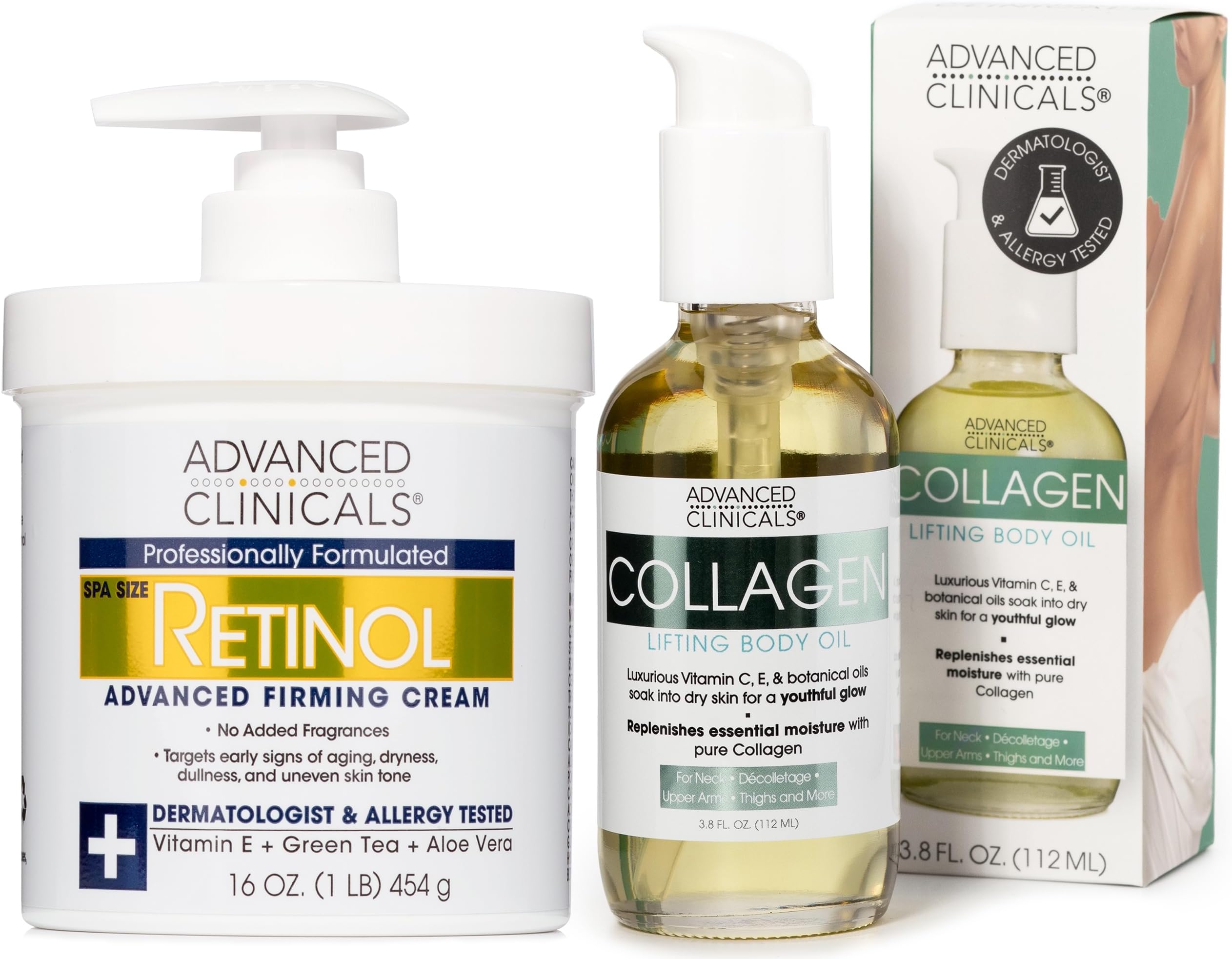 Amazon.com : Advanced Clinicals Retinol Body Lotion + Collagen Firming ...