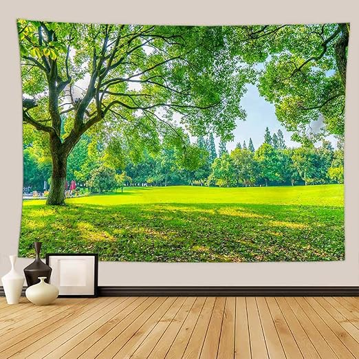 Amazon.co.jp: [KMBIGNK] Forest Tapestry Blue Sky and White Clouds ...