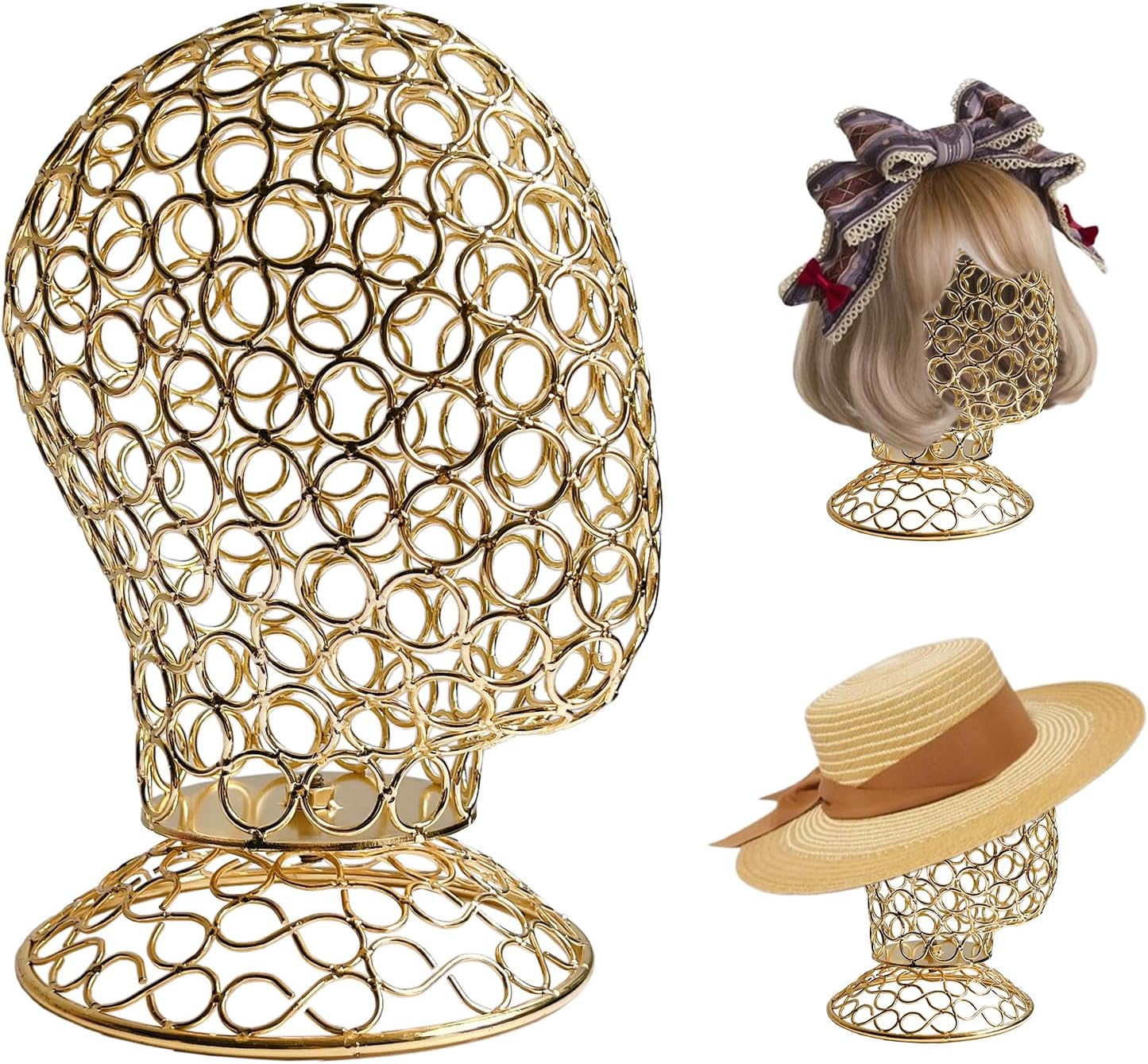 Amazon.com: CHADWICK Wig Head Stand Metal Hollow Mannequin Head Hat ...