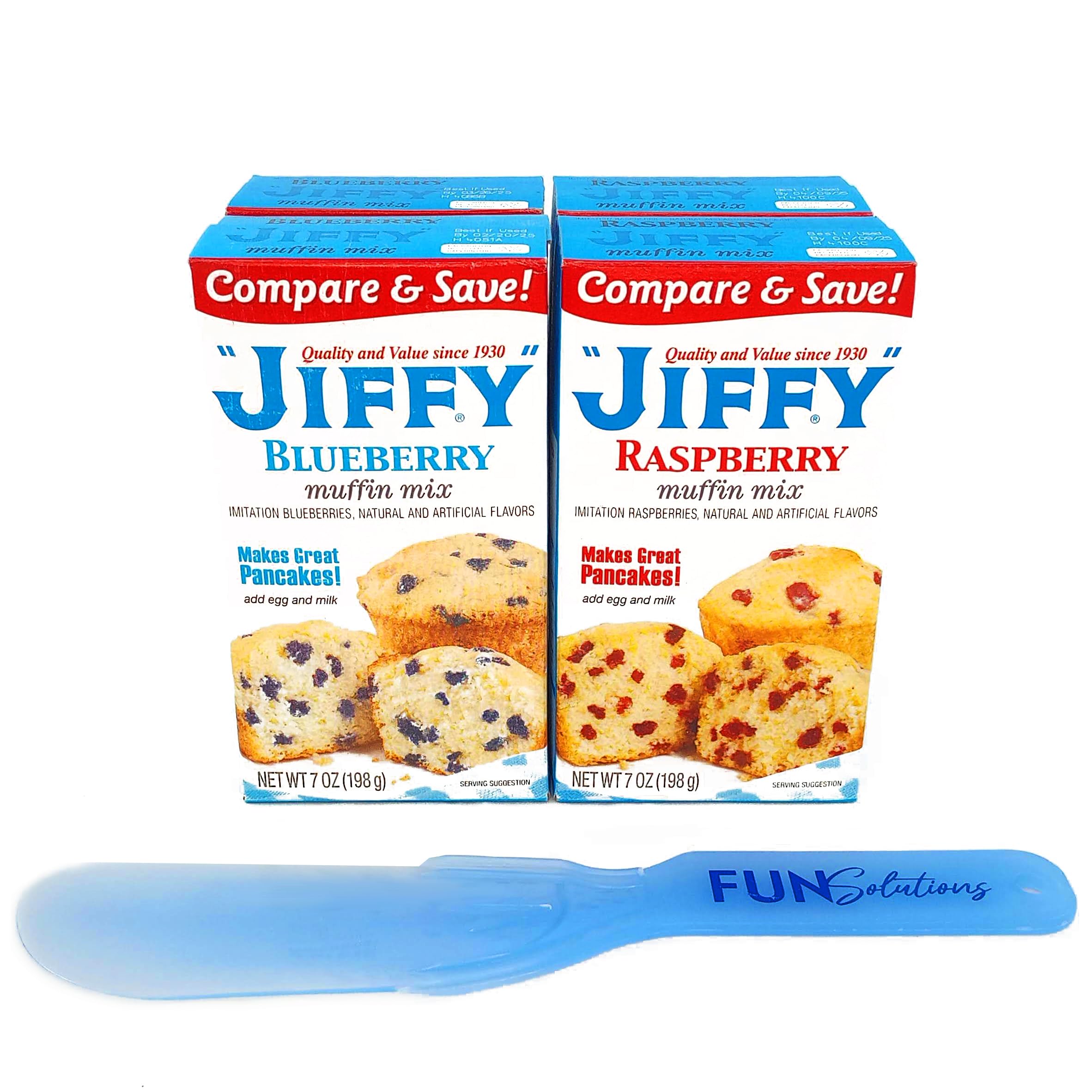 Amazon.com : Jiffy Muffin Mix Berry Variety Bundle 2 Blueberry and 2 ...