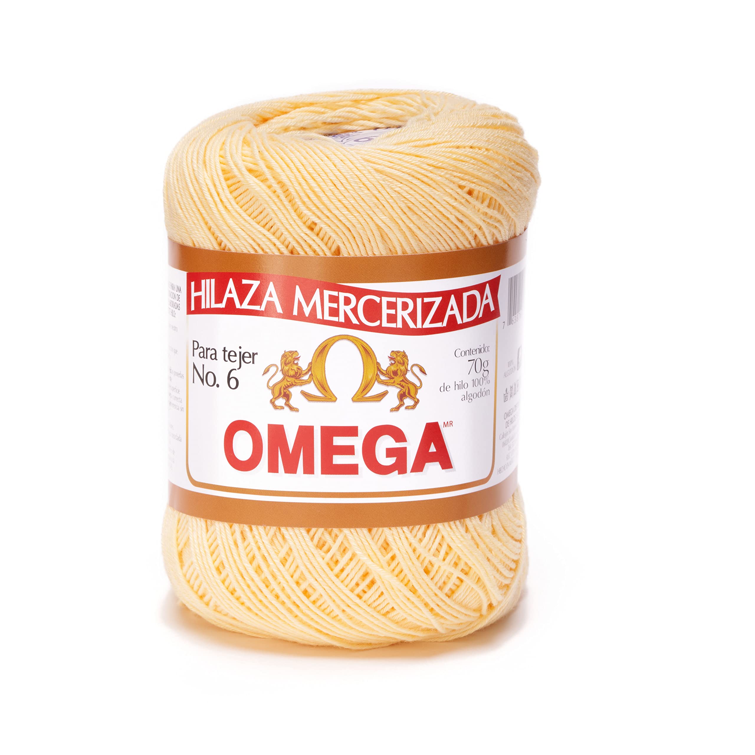 Amazon.com: OMEGA NO.6 [70grs] by Omega - Soft Yarn 100% Mercerized ...