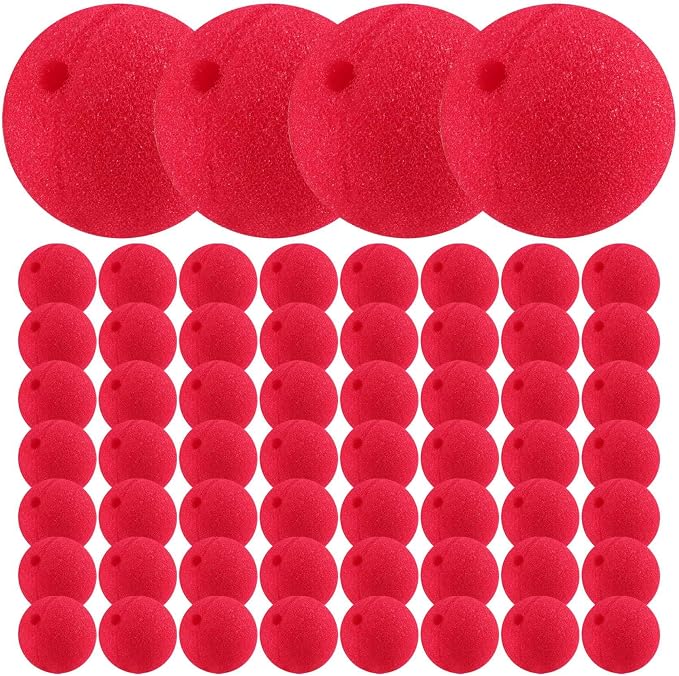Anlayliay 60 Pieces Red Clown Noses Cosplay Noses Foam Noses for ...