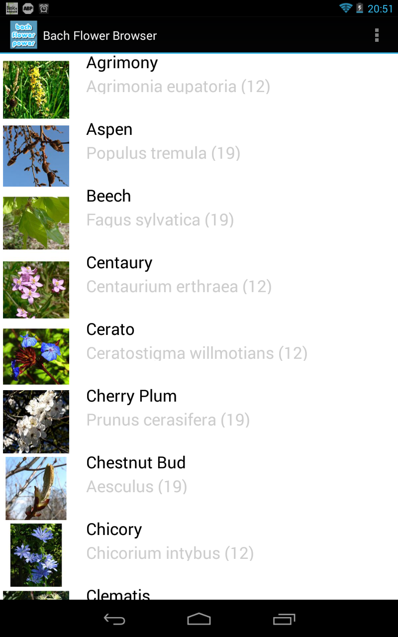 Bach Flower Remedy Browser - App on Amazon Appstore