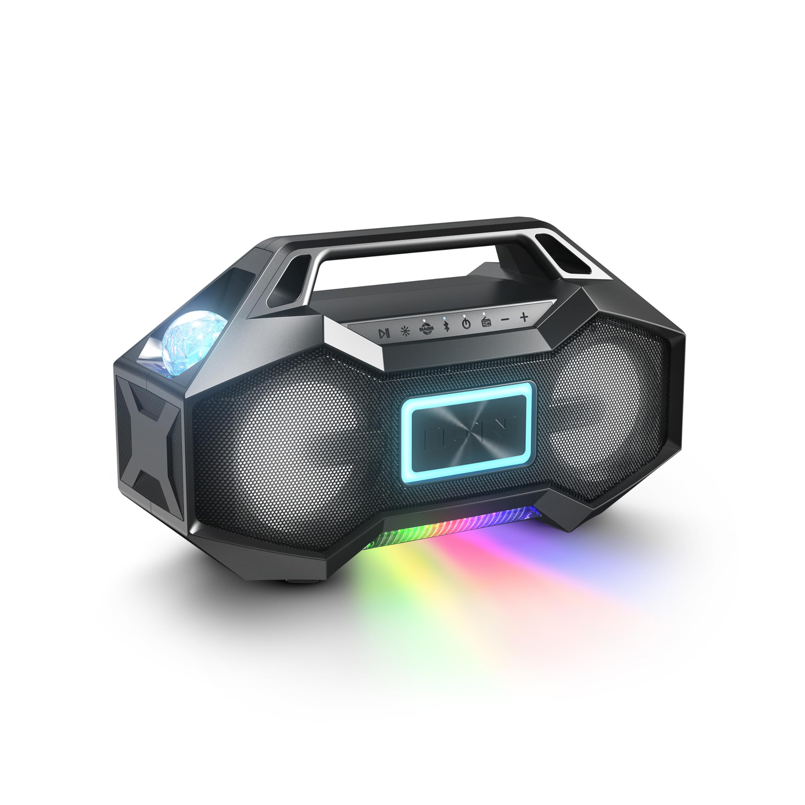 Amazon.com: Ion Party Rocker Go Portable Bluetooth Boombox Speaker with ...