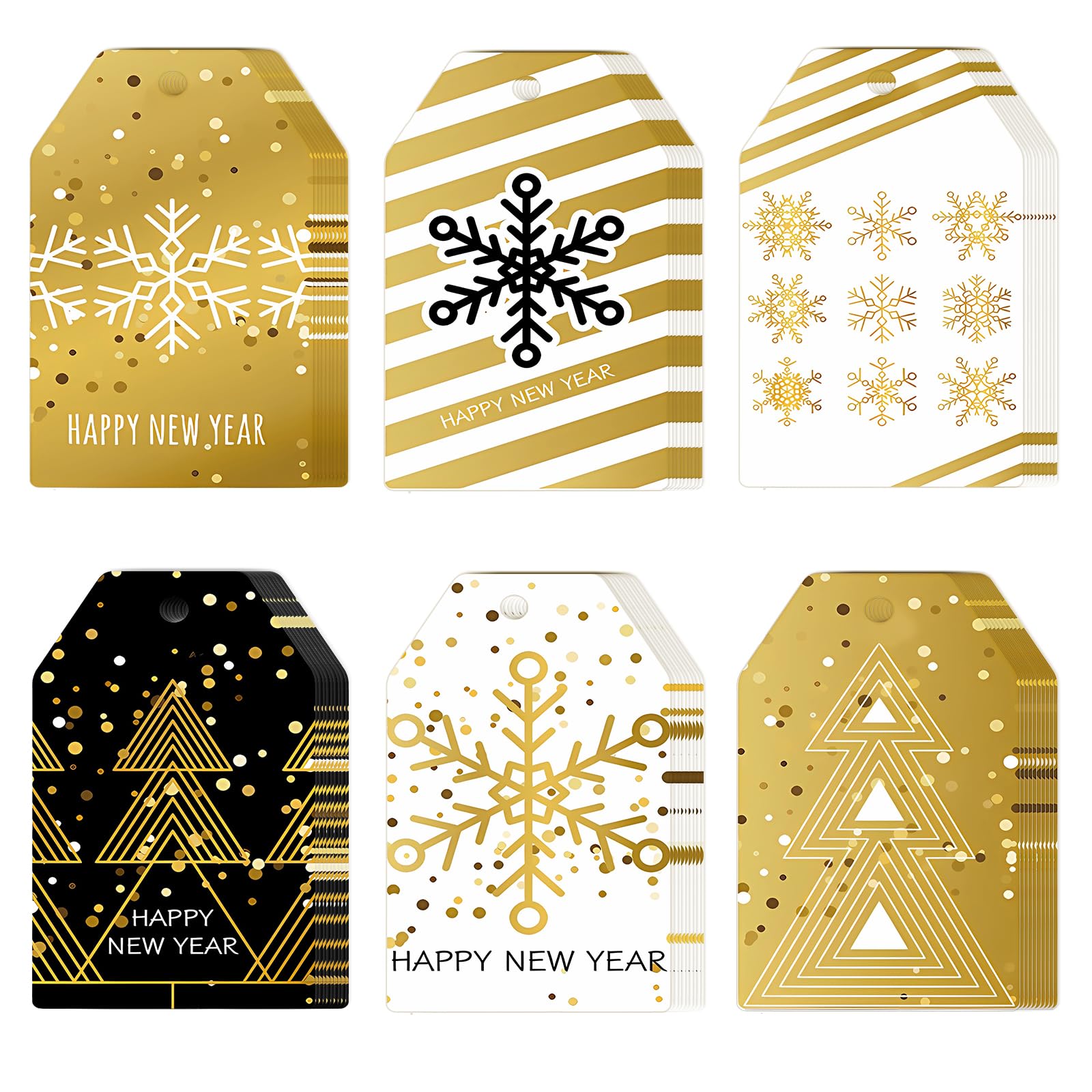 Amazon.com : Konsait Happy New Year Gift Tags with String, 60 Pack 2025 ...