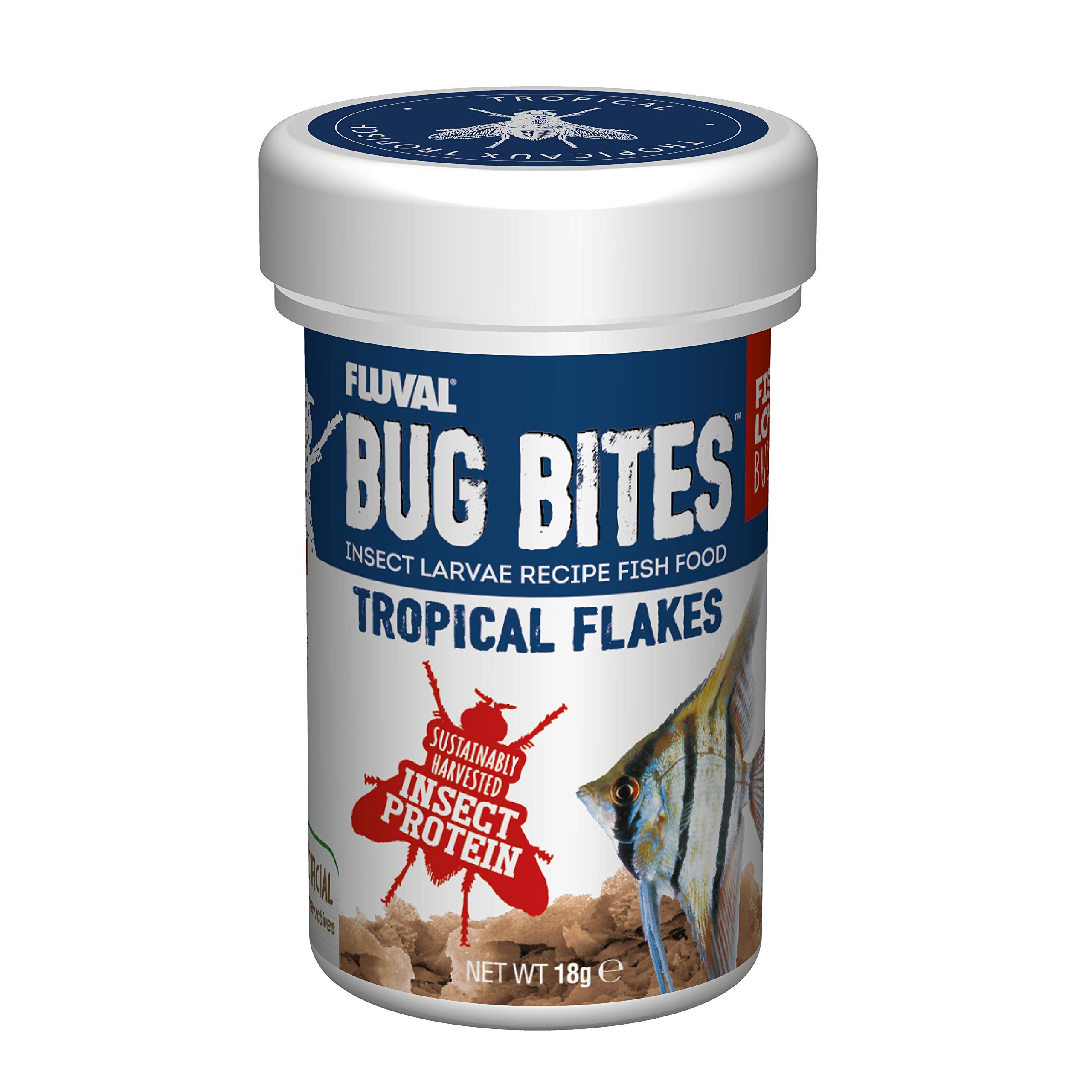 Fluval Bug Bites Tropical Flakes Fish Food 18g : Amazon.co.uk: Pet Supplies