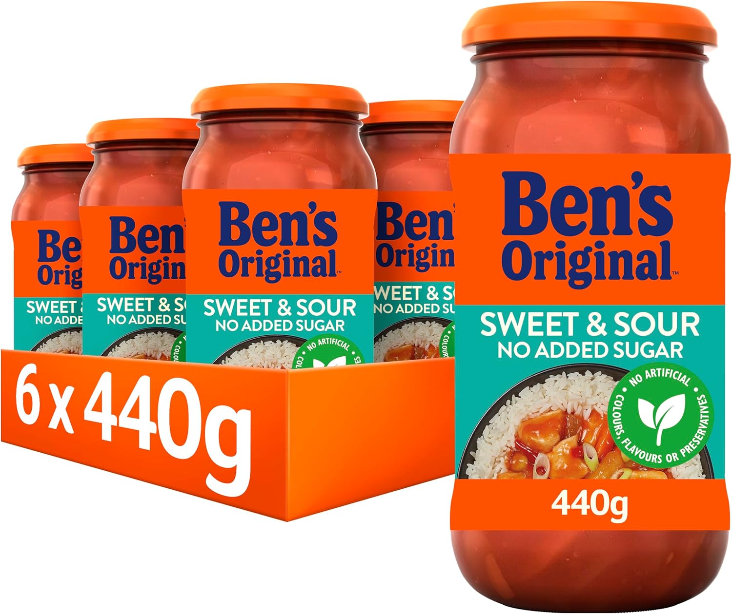 Ben's Original Sweet and Sour No Added Sugar Sauce Jar, Bulk Multipack ...