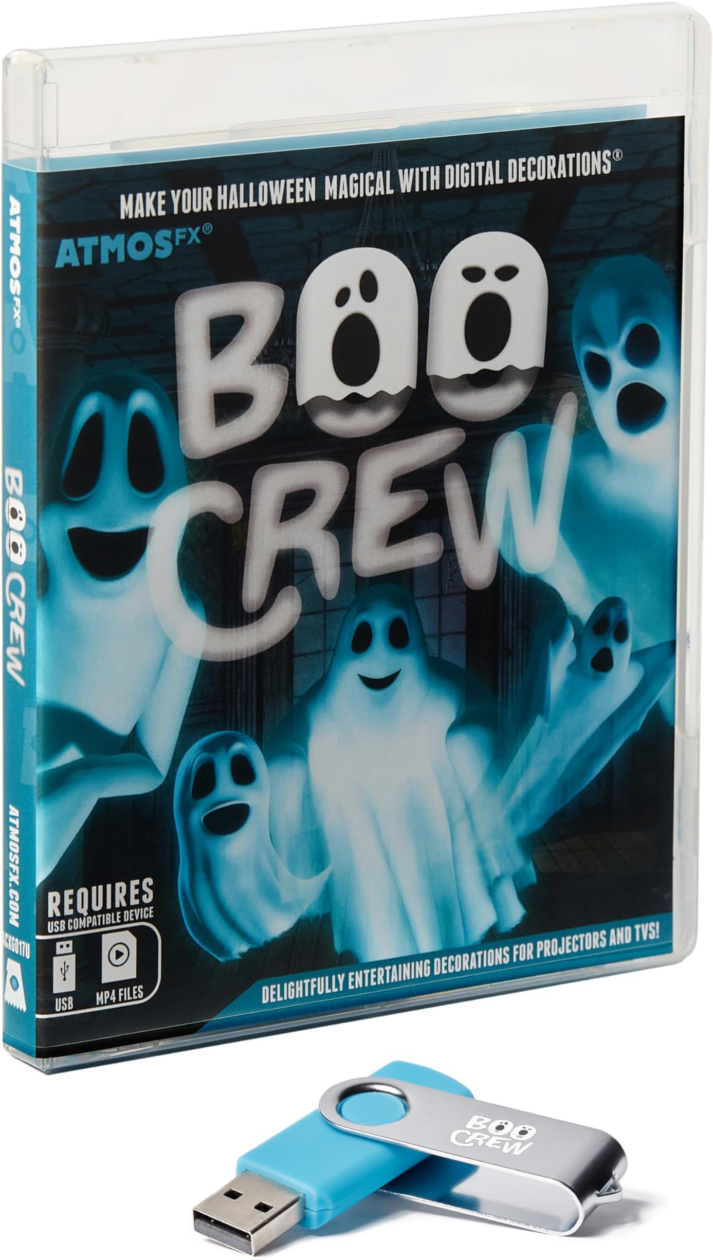 Amazon.com: AtmosFX Halloween Digital Decoration USB - Boo Crew ...