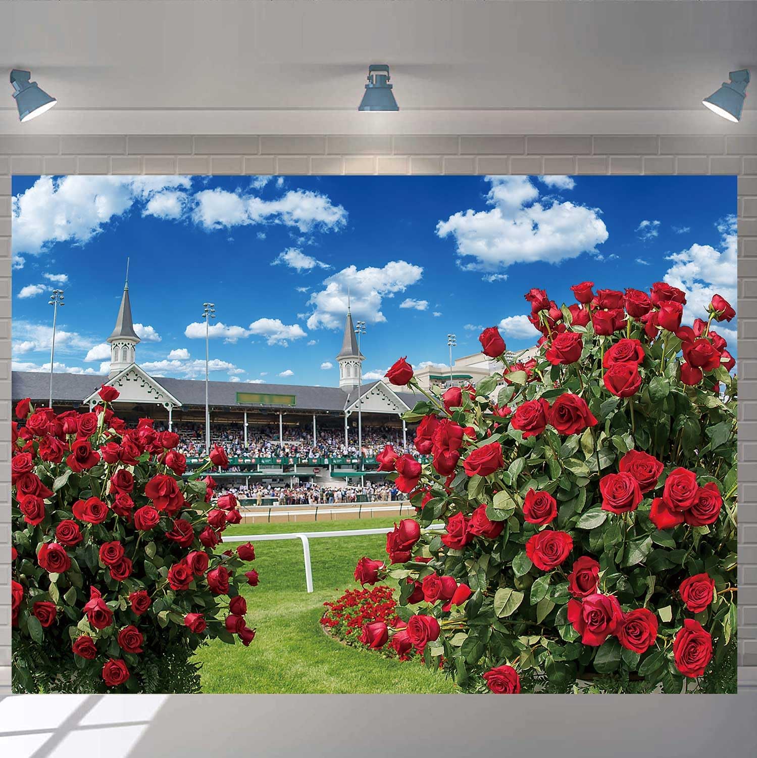 Amazon.com : Horse Racing Backdrop Run for The Roses Decoration ...