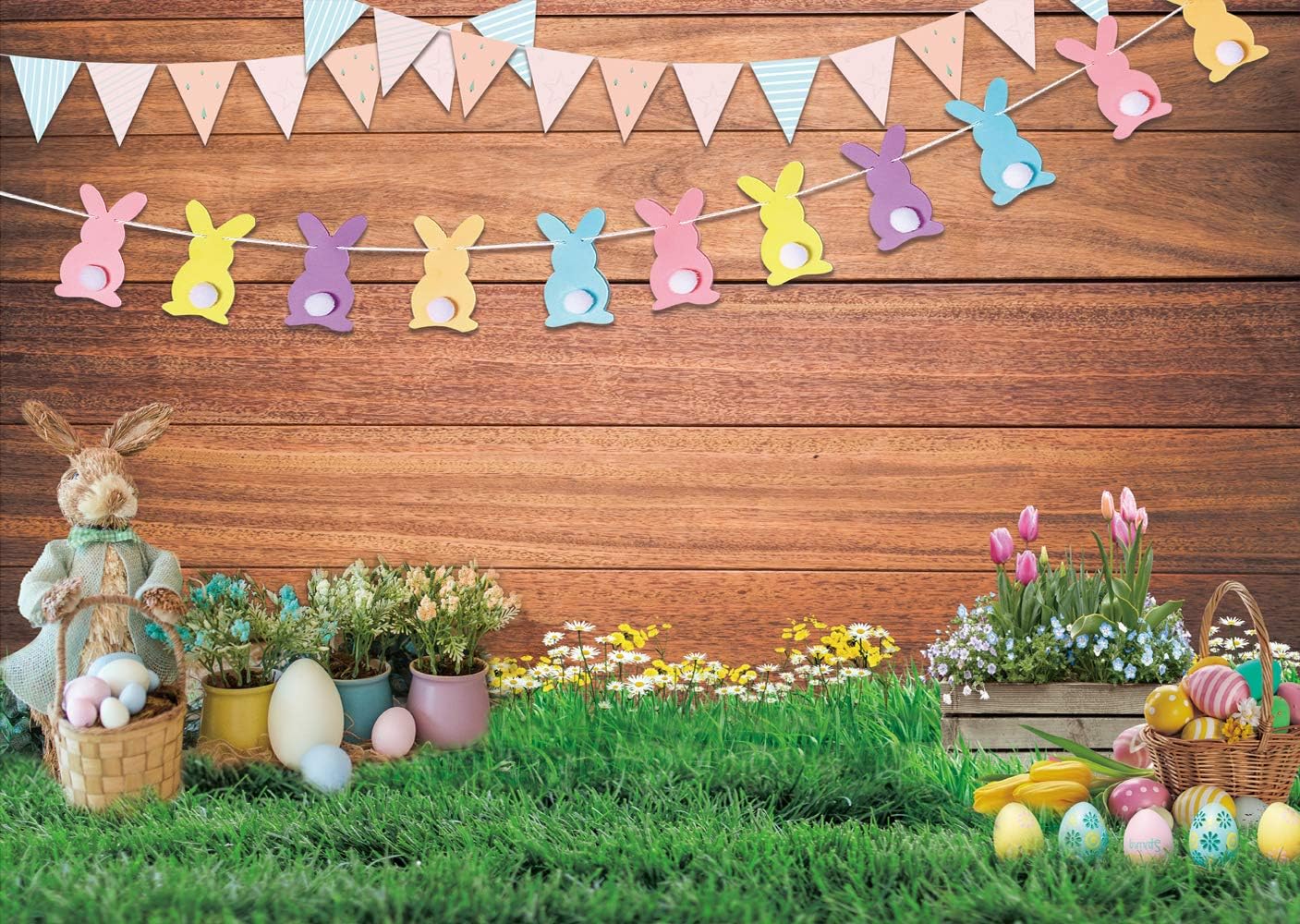Amazon.com : LTLYH 7x5ft Easter Photography Backdrop Easter Photo ...