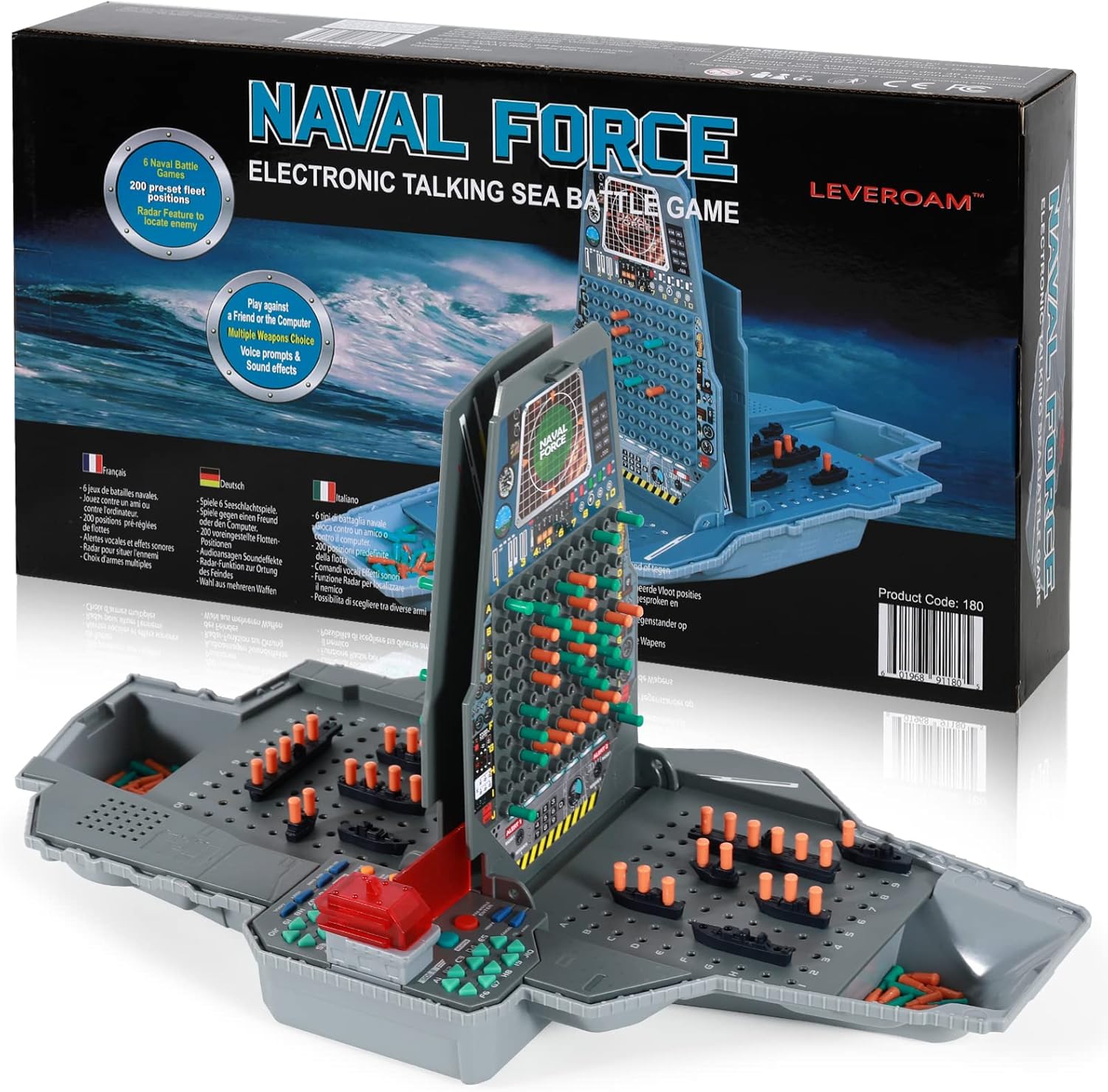 Amazon.com: LEVEROAM Talking Sea Battle Board Game with Light and Sound ...