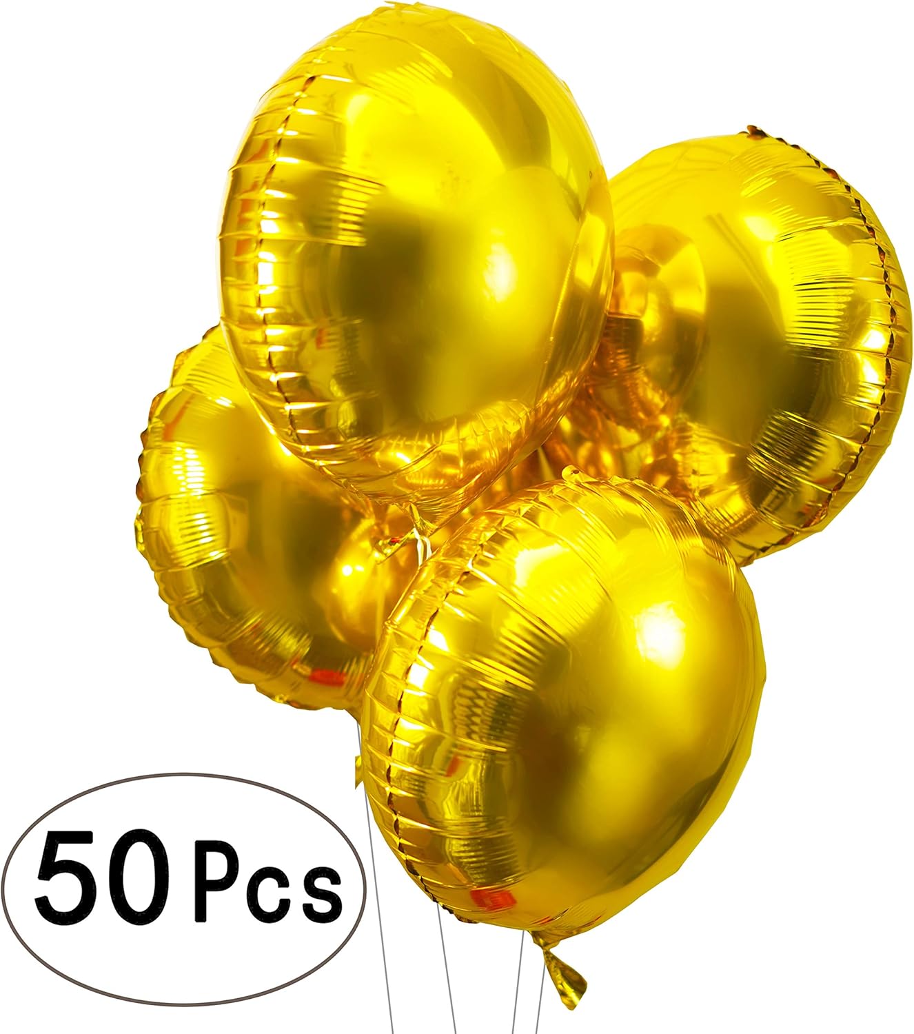 Amazon.com: 18 inch Glitter Gold Bachelorette Party Round Foil Mylar ...