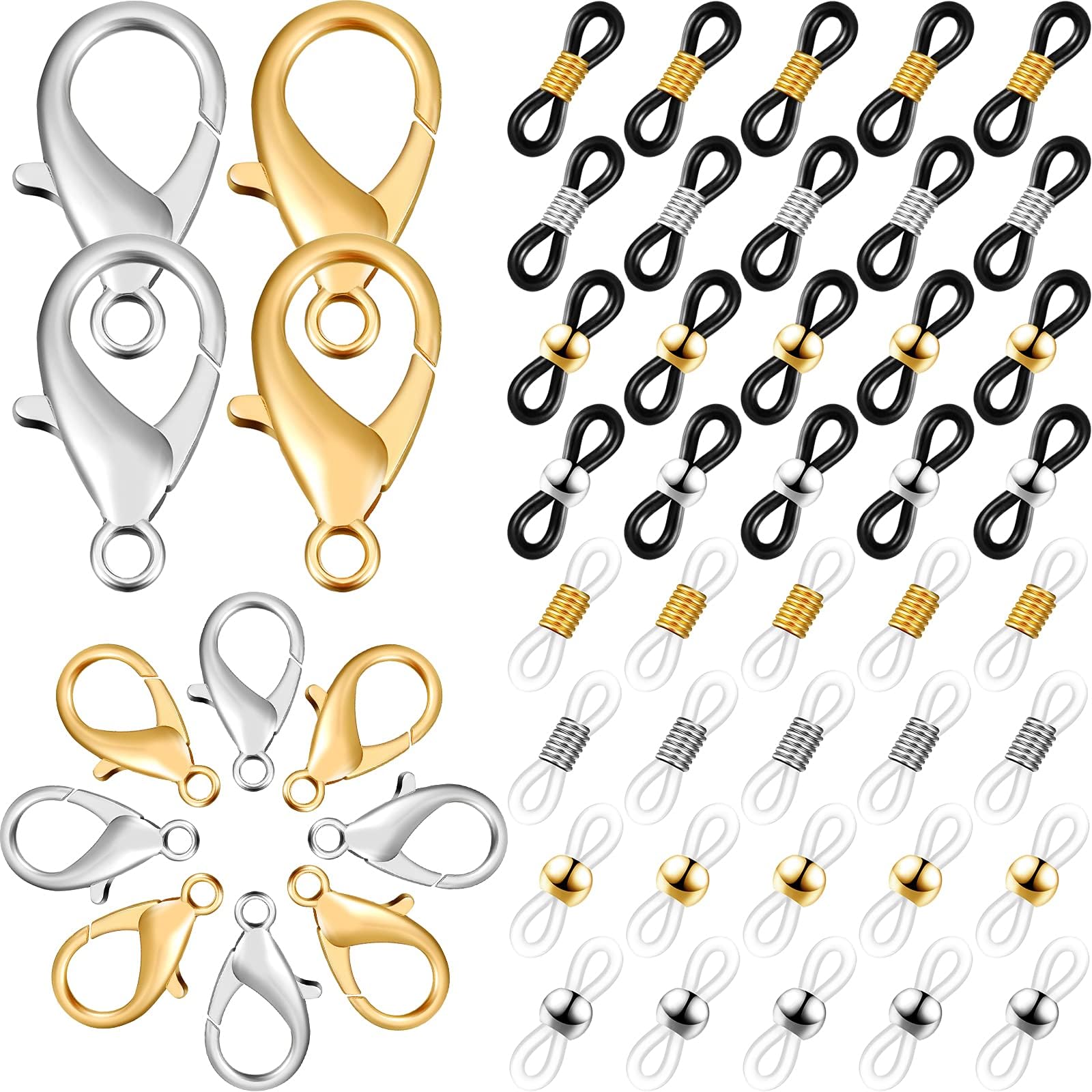 Amazon.com: Aylifu Eyeglasses Chain Connector, 40 Pieces Adjustable ...