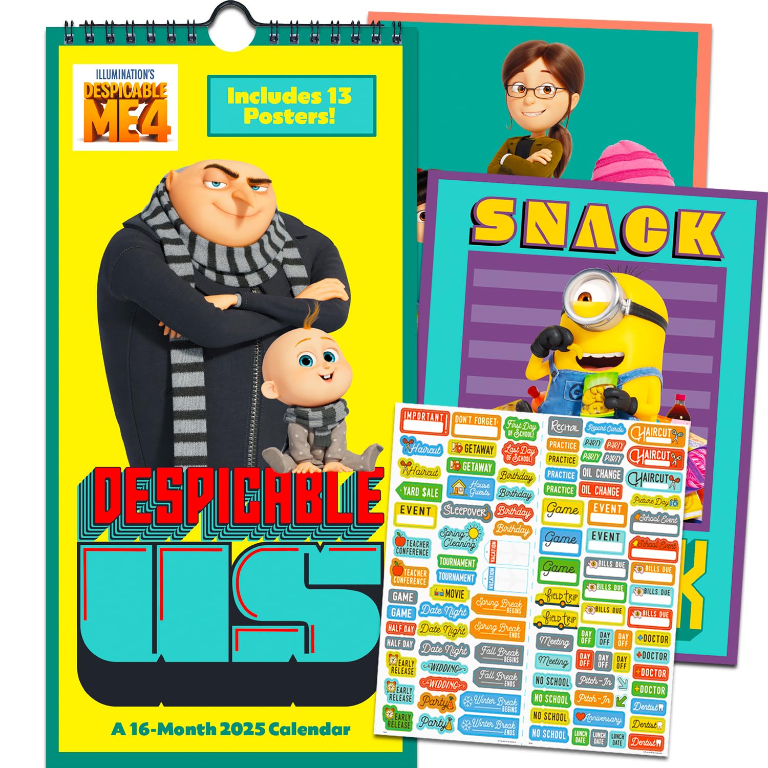 Snapklik.com : Despicable Me Calendar 2025 - Deluxe 2025 Minions Mini ...