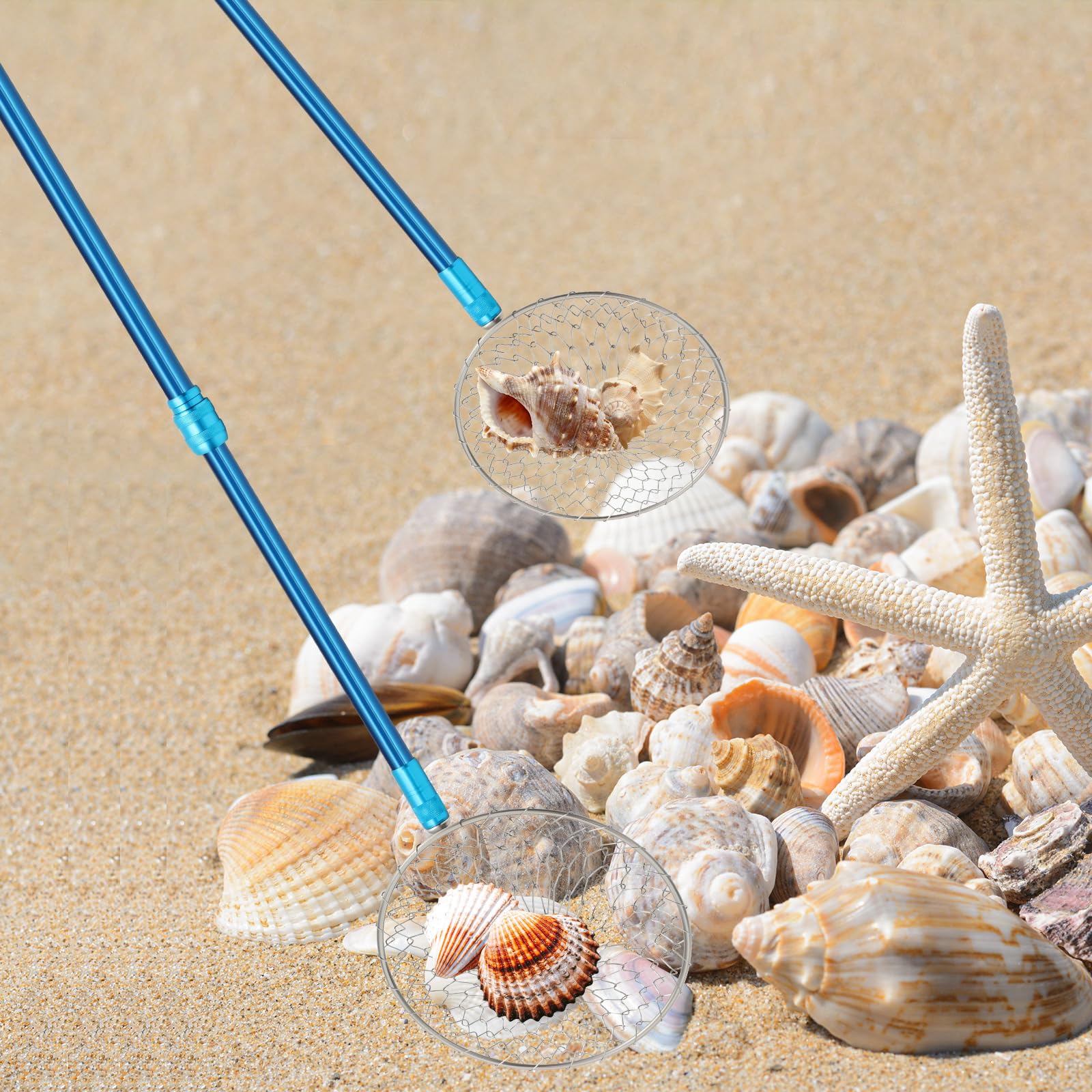 Adjustable Handle Scoop Roshtia Shark Tooth Sifter Set - 4 Pack ...