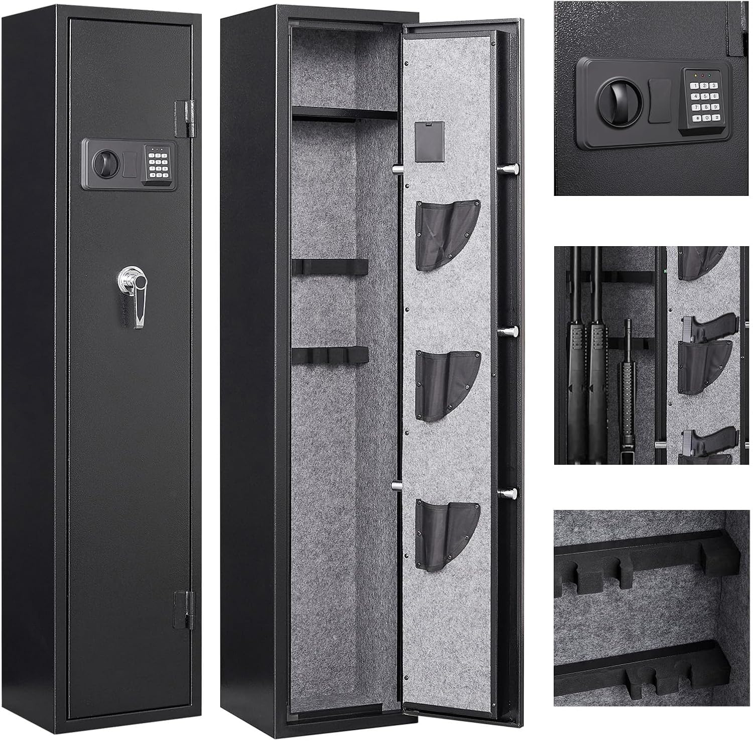 Amazon.com: Tatub 3-5 Gun Safe for Rifles and Pistols, Gun Cabinet ...